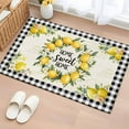 2x3 Door Mat Rug, Summer Lemon Non-Skid Rubber Backing Large Rectangle ...
