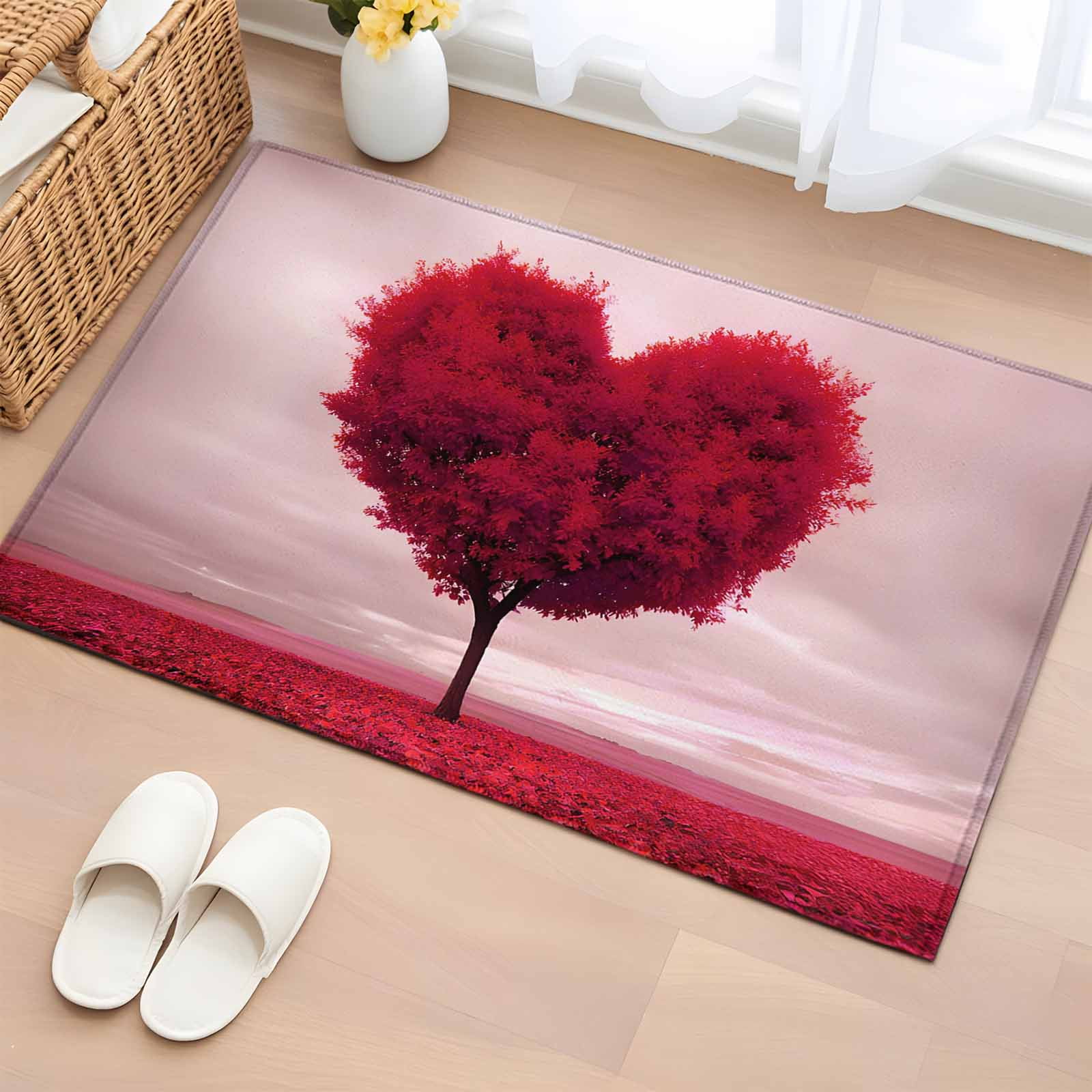 2x3 Door Mat Rug, Valentine's Day Non-Skid Rubber Backing Large ...