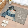 2x3 Door Mat Rug, Vintage Snowman, Non-Skid Rubber Backing Large ...