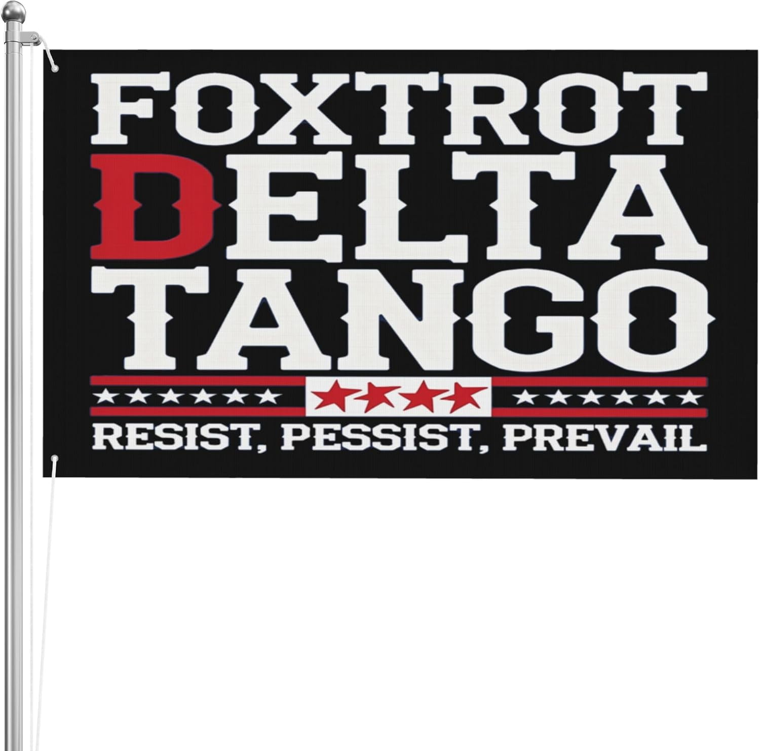2x3 Feet Foxtrot Delta Tango FDT Flag Resist Persist Prevail Flags for ...
