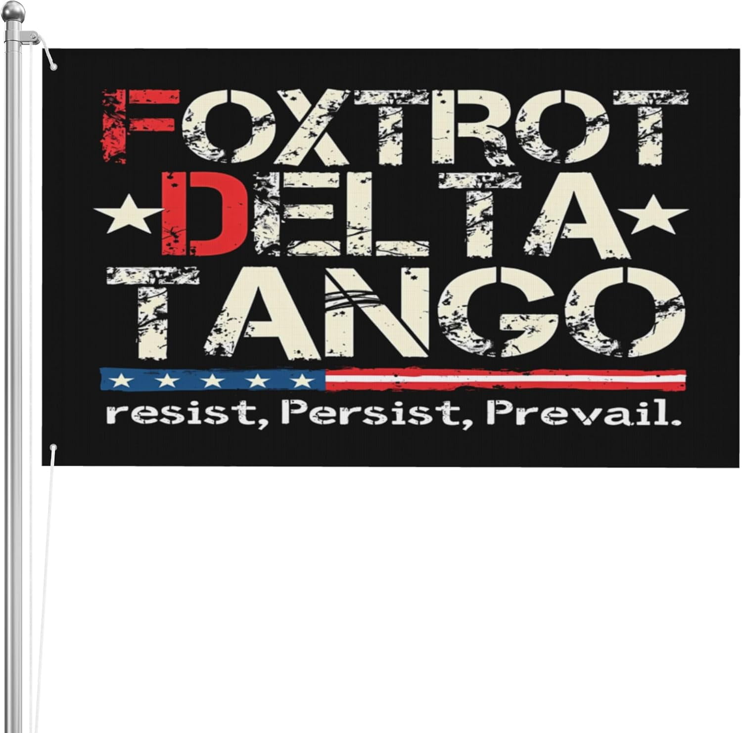 2x3 Feet Foxtrot Delta Tango FDT Flag Resist Persist Prevail Flags for ...