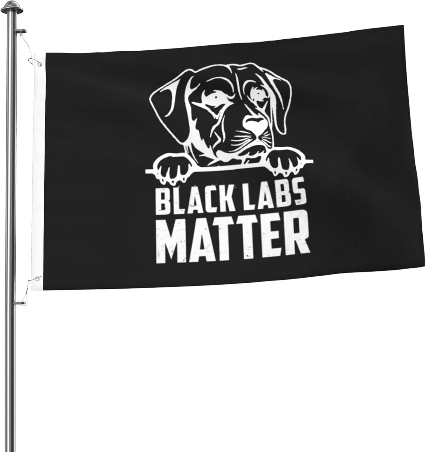 2x3 Foot Black Labs Matter Labrador Flag With Brass Grommets - Vivid ...