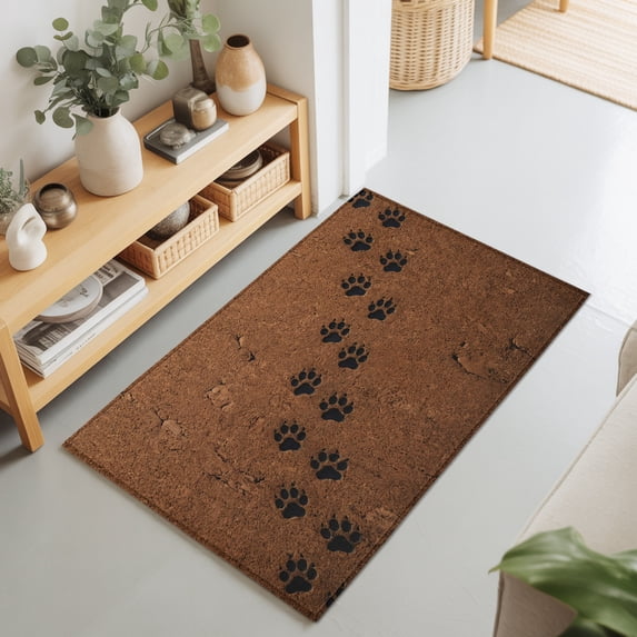 2x3 Ft Entryway Area Rug, Animal Paw Prints Kitchen Rug Runner Washable ...