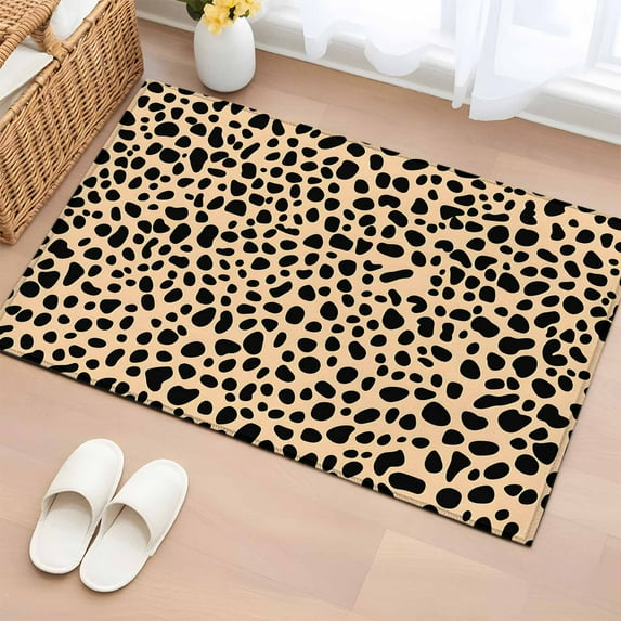 2x3 Ft Entryway Area Rug, Black Beige Modern Kitchen Rug Runner ...
