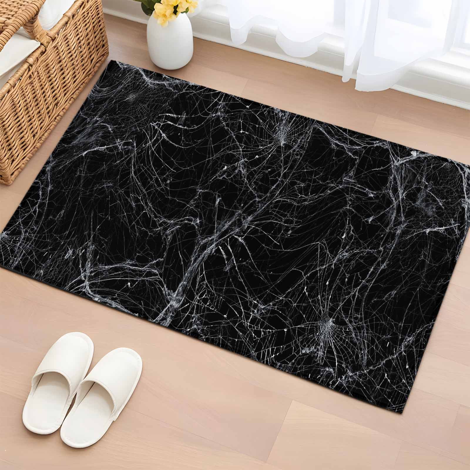 2x3 Ft Entryway Area Rug, Black Halloween Kitchen Rug Runner Washable ...