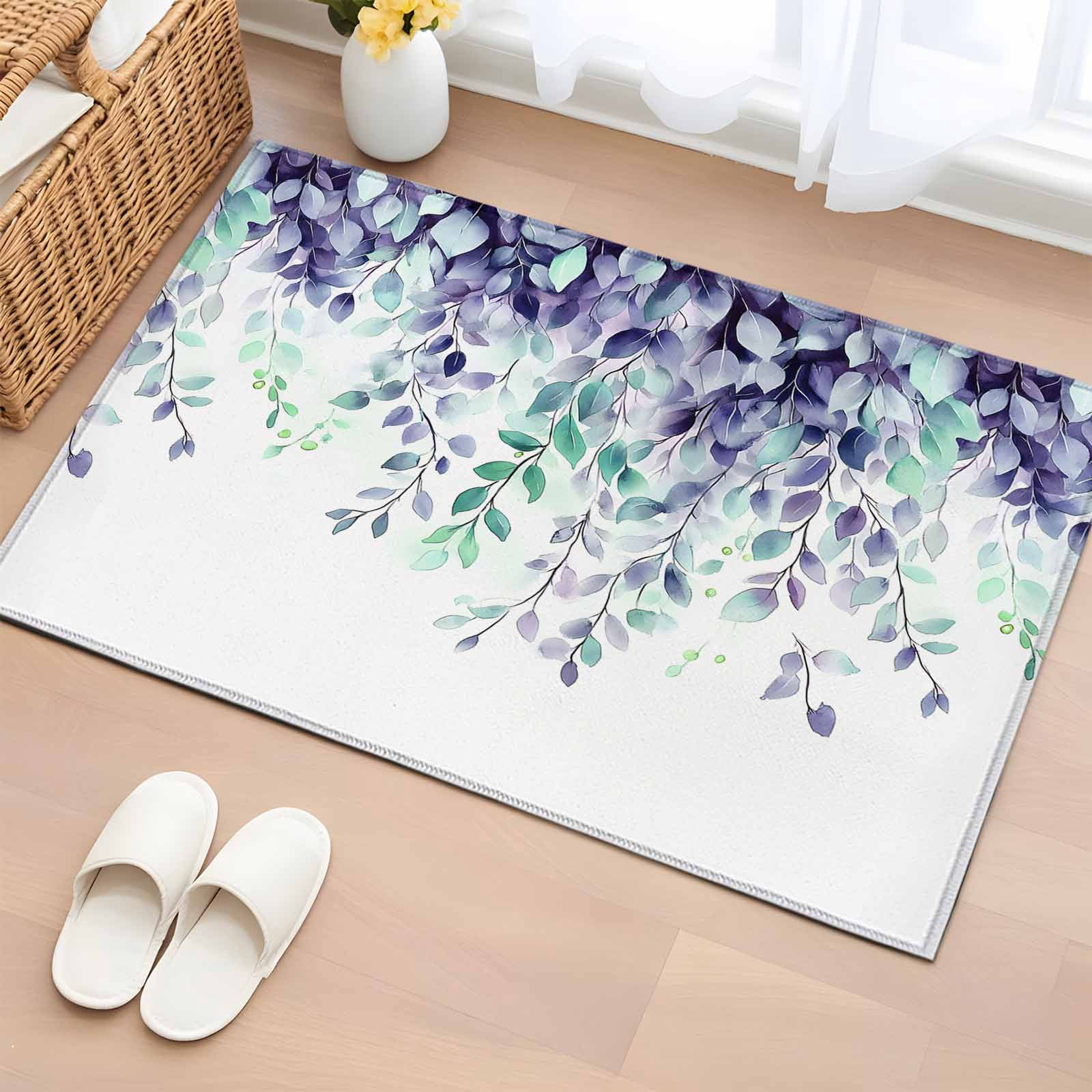 2x3 Ft Entryway Area Rug, Eucalyptus Kitchen Rug Runner Washable Floor ...