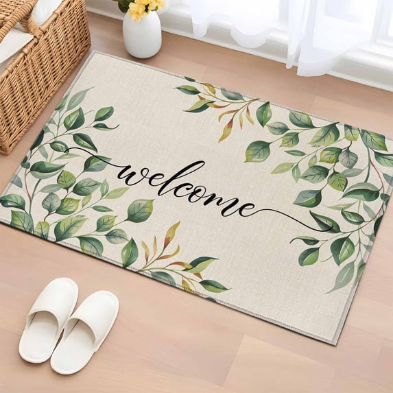 2x3 Ft Entryway Area Rug, Eucalyptus Kitchen Rug Runner Washable Floor ...