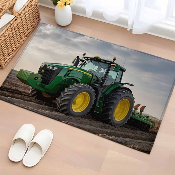 2x3 Ft Entryway Area Rug, Farm Tractor Kitchen Rug Runner Washable ...