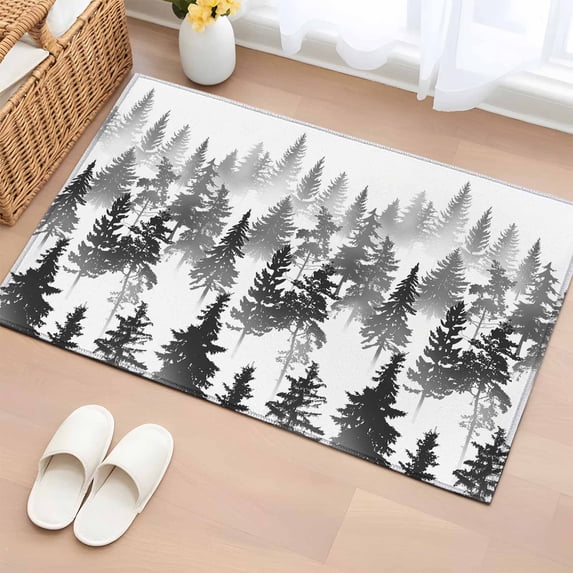 2x3 Ft Entryway Area Rug, Forest Kitchen Rug Runner Washable Floor Mat ...