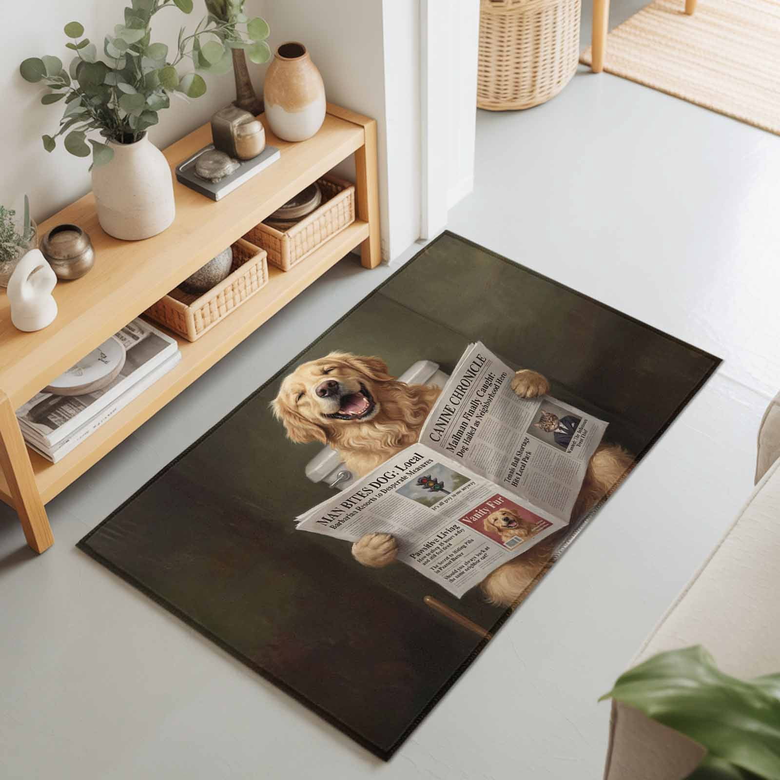 2x3 Ft Entryway Area Rug, Funny Dogs Puppy Kitchen Rug Runner Washable ...