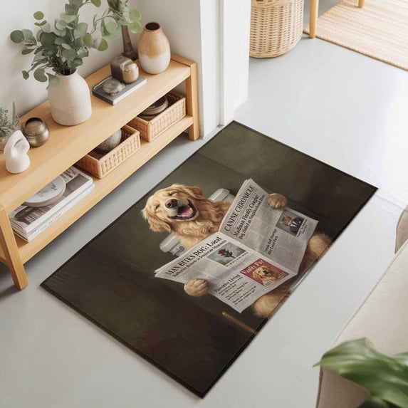 2x3 Ft Entryway Area Rug, Funny Dogs Puppy Kitchen Rug Runner Washable ...