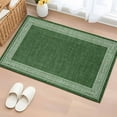 2x3 Ft Entryway Area Rug, Green Retro Greek Key Kitchen Rug Runner ...