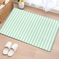 2x3 Ft Entryway Area Rug, Green White Stripe Kitchen Rug Runner ...
