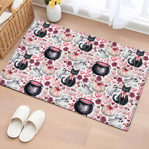 2x3 Ft Entryway Area Rug, Halloween Kitchen Rug Runner Washable Floor ...