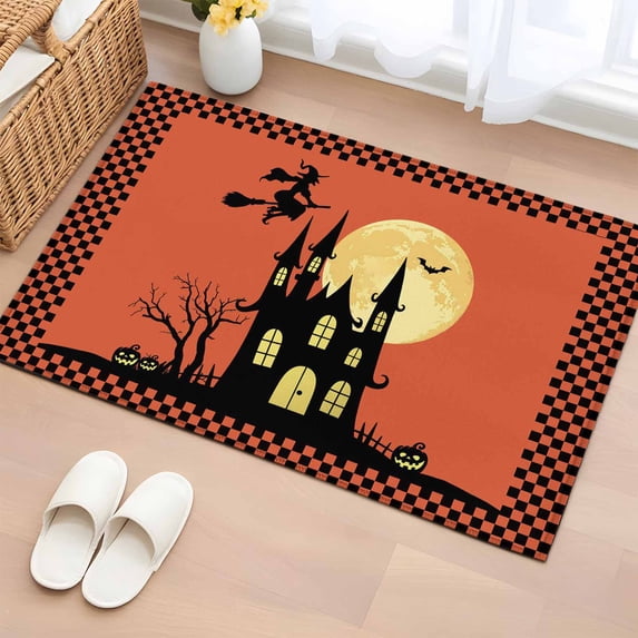 2x3 Ft Entryway Area Rug, Halloween Kitchen Rug Runner Washable Floor ...