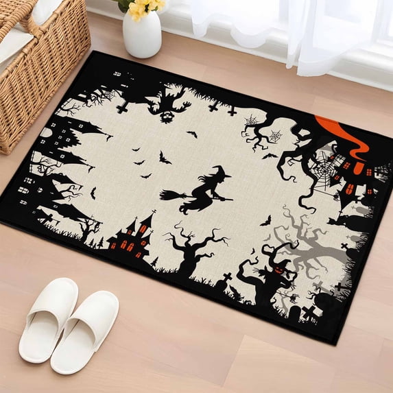 2x3 Ft Entryway Area Rug, Halloween Kitchen Rug Runner Washable Floor ...