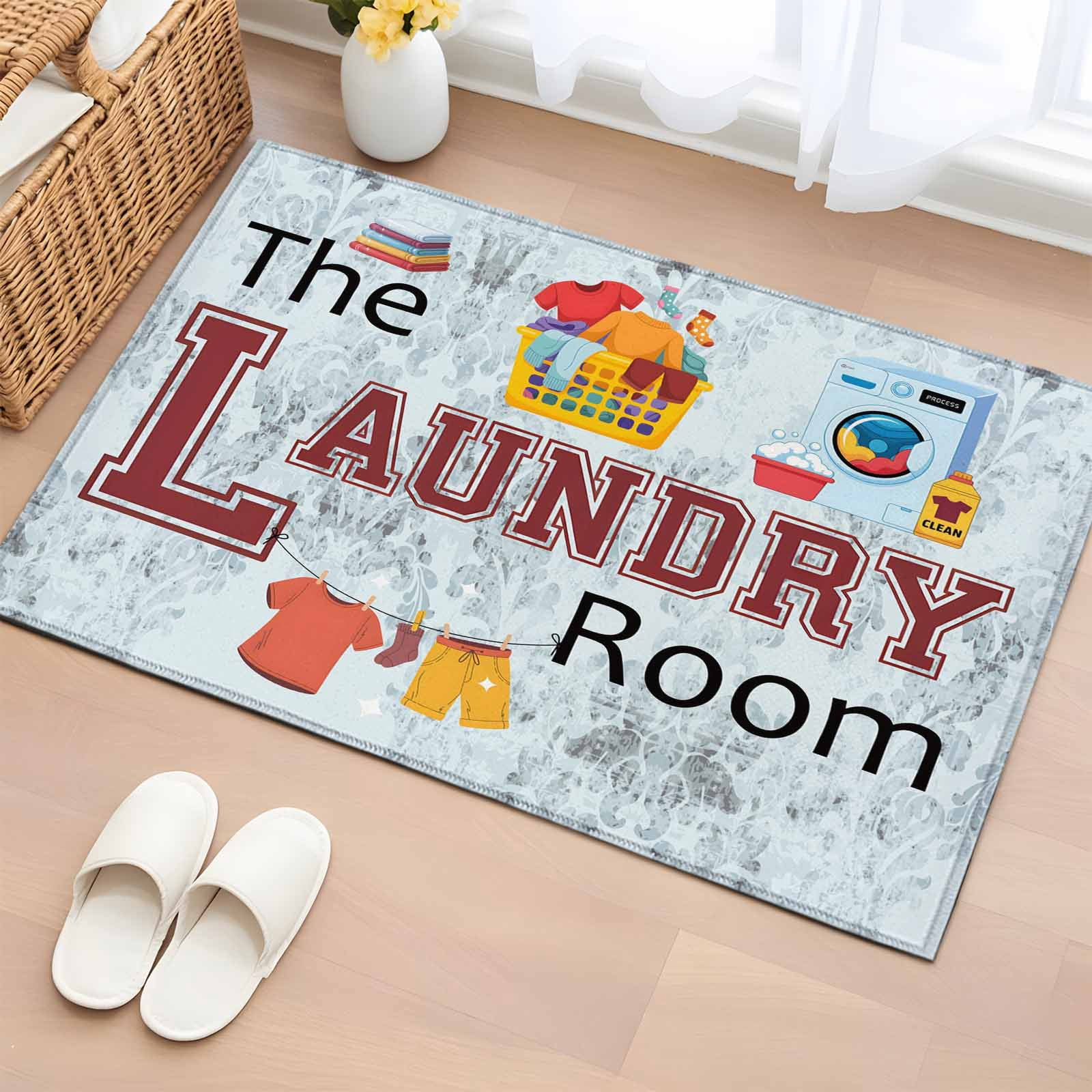 2x3 Ft Entryway Area Rug, Laundry Room Kitchen Rug Runner Washable ...