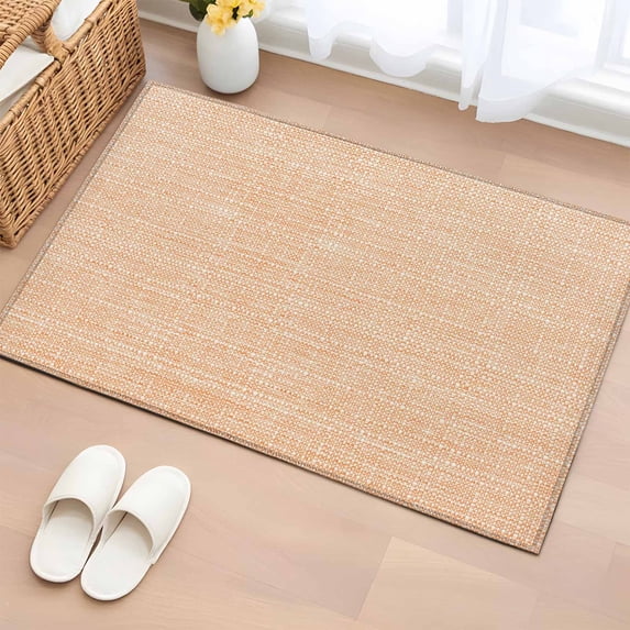 2x3 Ft Entryway Area Rug, Orange Kitchen Rug Runner Washable Floor Mat ...