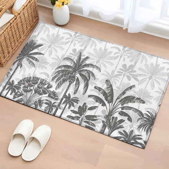 2x3 Ft Entryway Area Rug, Palm Trees Kitchen Rug Runner Washable Floor ...