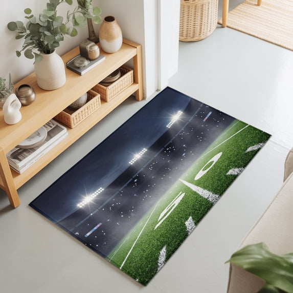 2x3 Ft Entryway Area Rug, Sports Theme Kitchen Rug Runner Washable ...