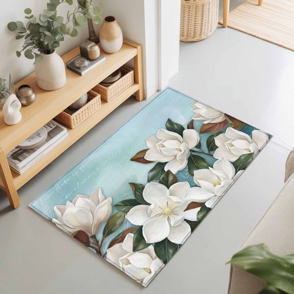 2x3 Ft Entryway Area Rug, Spring Flowers Kitchen Rug Runner Washable ...