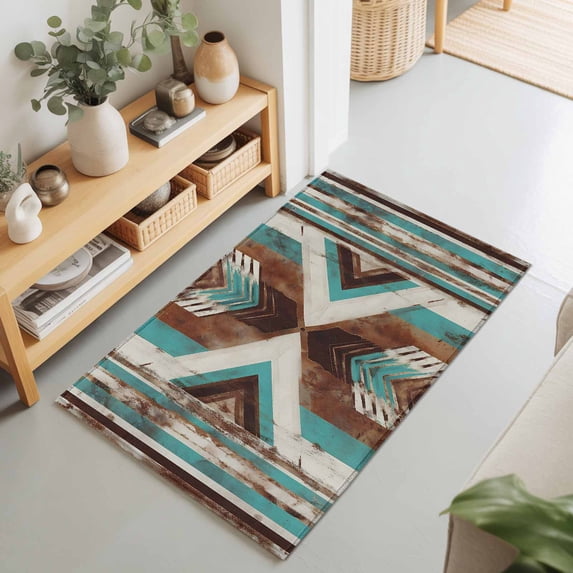 2x3 Ft Entryway Area Rug, Western Rustic Kitchen Rug Runner Washable ...
