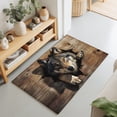 2x3 Ft Entryway Area Rug, Wolf Head Kitchen Rug Runner Washable Floor ...