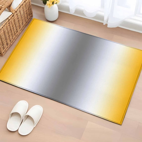 2x3 Ft Entryway Area Rug, Yellow Grey Kitchen Rug Runner Washable Floor ...