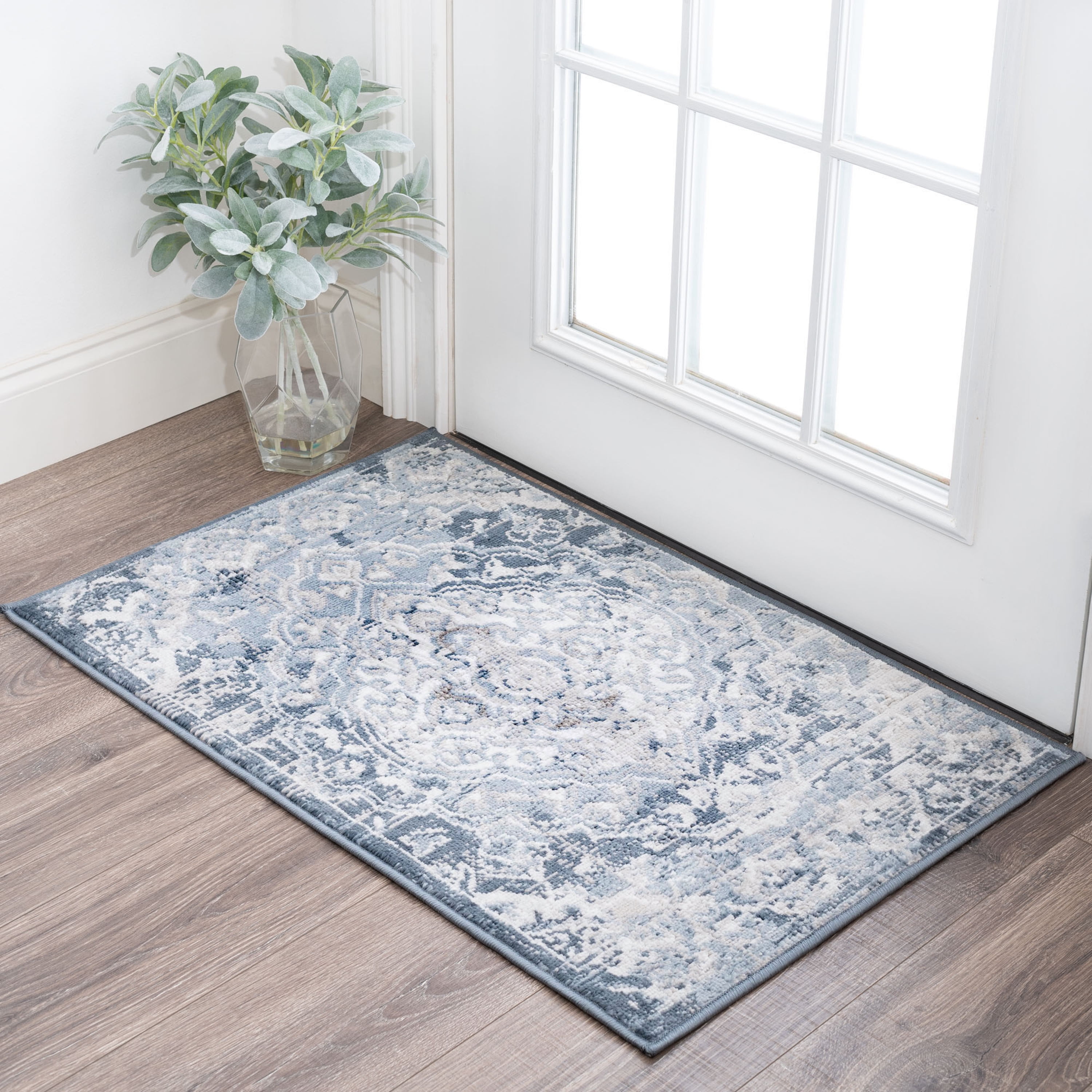 2x3 Modern Blue Small Area Rug, Throw Mat for Indoor Entry | Ideal for ...