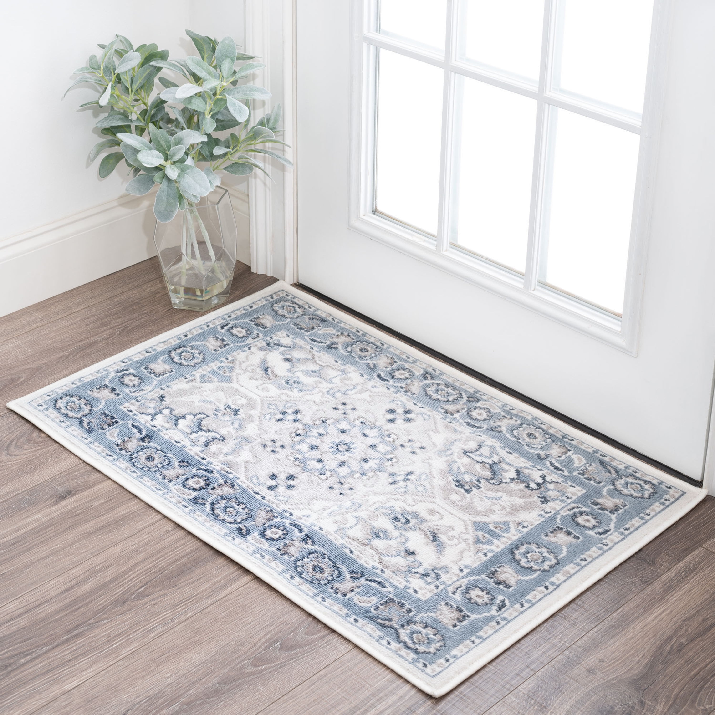 2x3 Blue Area Rug - Oriental Scatter Rug for Entryway - Walmart.com