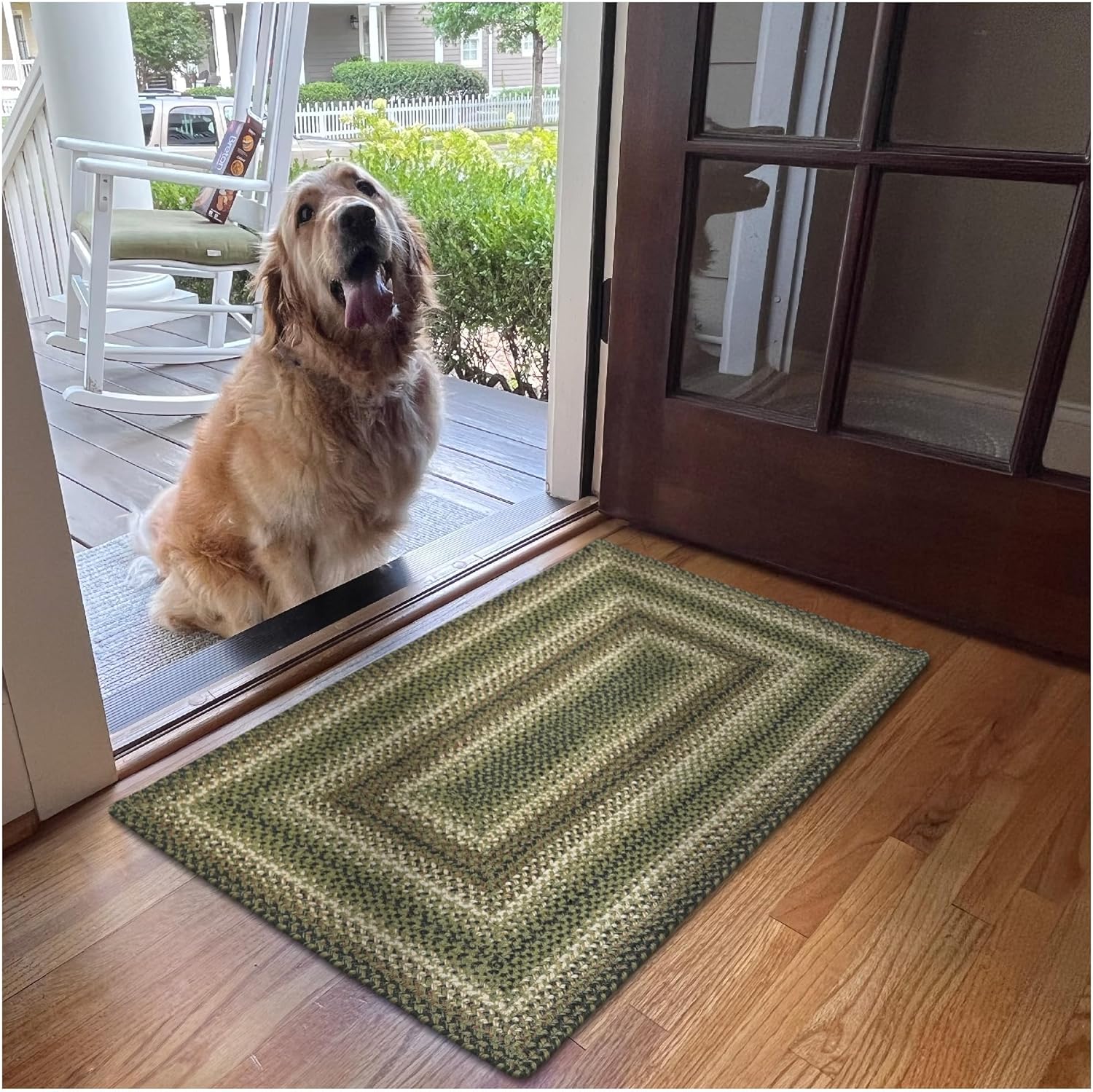 2x3' Red Oval Braided Rug. Apple Pie Red Jute Oval Rug. Uses- Entryway ...