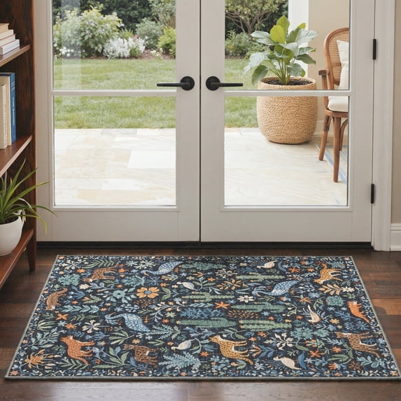 2x3 Rug Machine Washable Low Pile Non Slip Indoor Doormat for Entryway ...