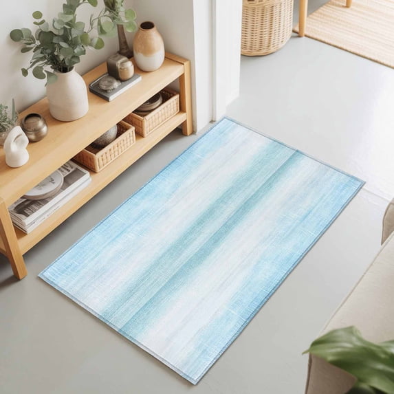 2x3 Teal Small Area Rug for Entryway, Washable Non Slip Low Pile Soft ...