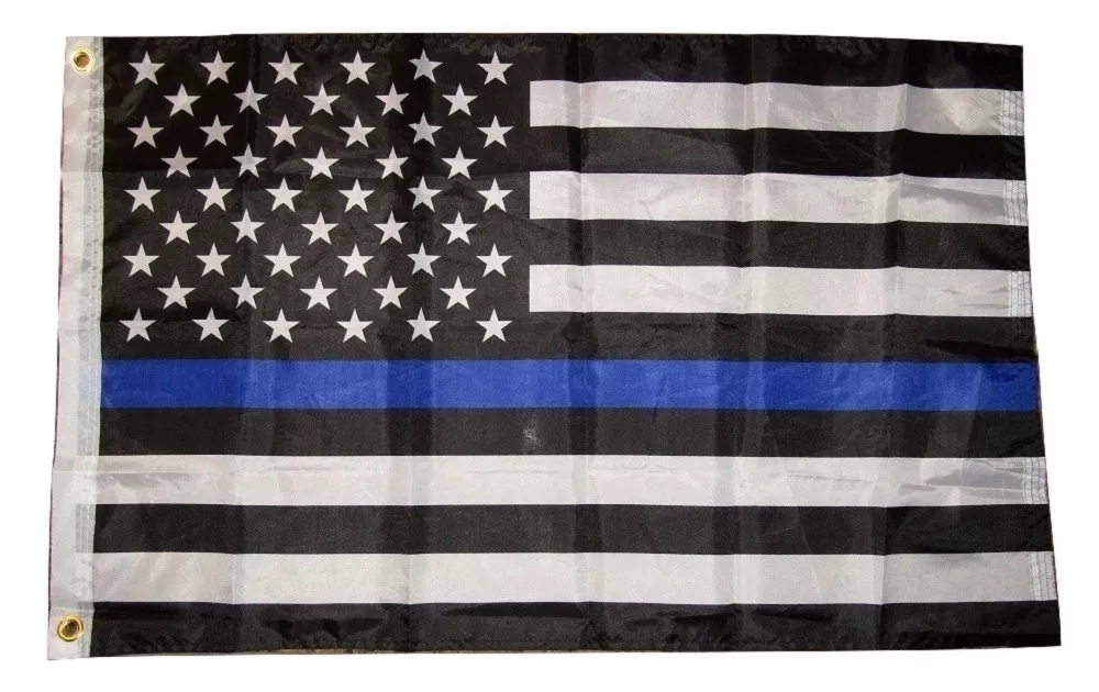 2x3 USA American Police THIN Blue Line Memorial Flag Banner Grommets ...