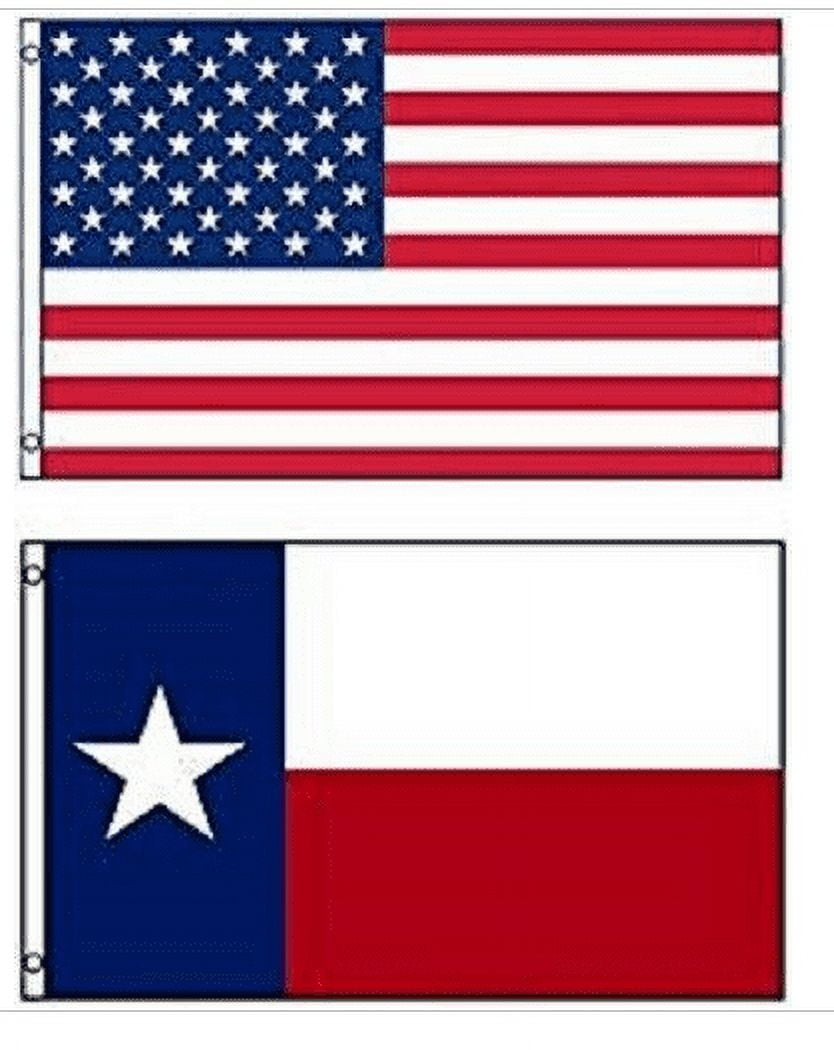 2x3 USA Flag American Flag Texas State Flag 2 Flags Premium Set FAST ...