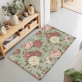 2x3 Vintage Floral Leaf Small Area Rug for Entryway, Washable Non Slip ...