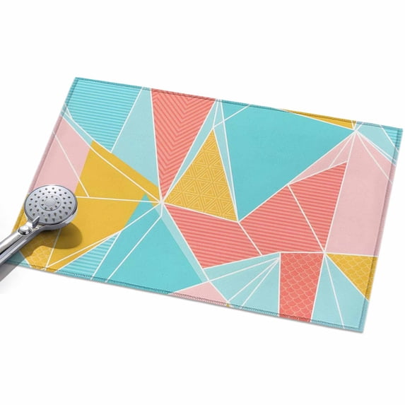 2x3 Washable Area Rugs,Abstract Geometric Triangle Non-Slip Ultra Soft ...