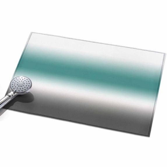2x3 Washable Area Rugs,Abstract Turquoise Grey Gradient Non-Slip Ultra ...
