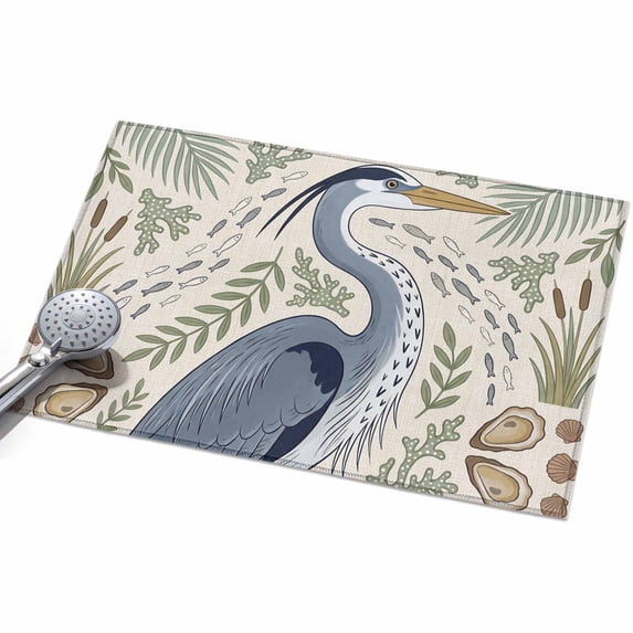 2x3 Washable Area Rugs,Farm Cartoon Heron Coral Leaf Non-Slip Ultra ...