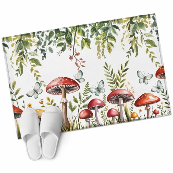 2x3 Washable Area Rugs,Farmhouse Mushroom Butterfly Non-Slip Soft Rug ...