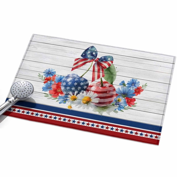 2x3 Washable Area Rugs,Independence Day Cherry Non-Slip Ultra Soft Rug ...