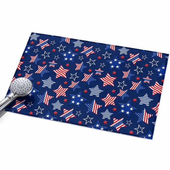 2x3 Washable Area Rugs,Navy Blue Independence Day Non-Slip Ultra Soft ...