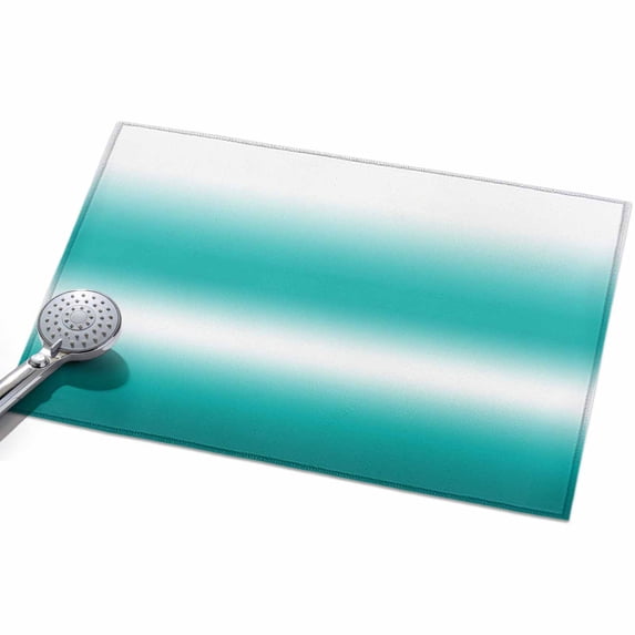2x3 Washable Area Rugs,Ombre Turquoise Stripes Abstract Non-Slip Ultra ...
