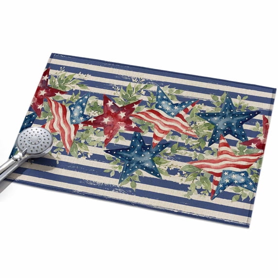 2x3 Washable Area Rugs,Retro Independence Day Flag Non-Slip Ultra Soft ...