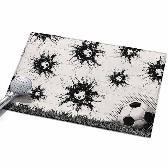 2x3 Washable Area Rugs,Retro Sport Football Grassland Non-Slip Ultra ...