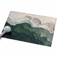 2x3 Washable Area Rugs,Rustic Green Gray White Mountain Range Non-Slip ...