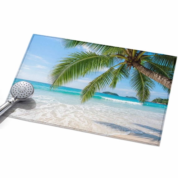 2x3 Washable Area Rugs,Summer Beach Palm Tree Non-Slip Ultra Soft Rug ...