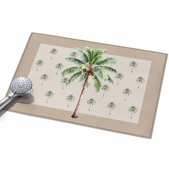 2x3 Washable Area Rugs,Summer Coastal Coconut Tree Non-Slip Ultra Soft ...