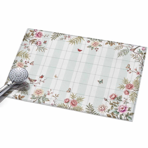2x3 Washable Area Rugs,Summer Flower Leaf Bird Butterfly Non-Slip Ultra ...
