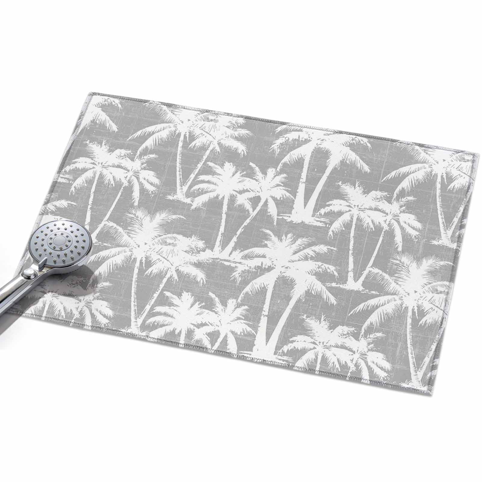 2x3 Washable Area Rugs,Summer Palm Tree on Gray Non-Slip Ultra Soft Rug ...